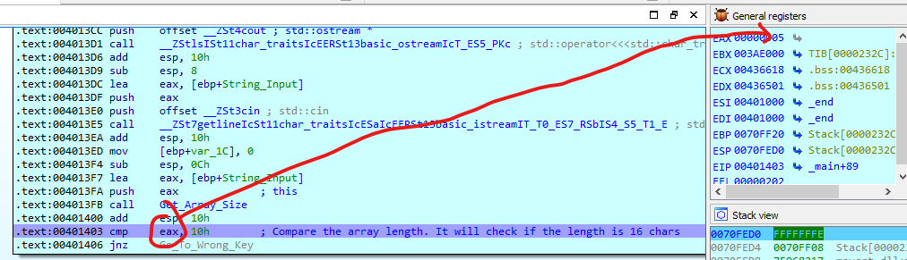 x86 Assembly: Crack Challenge 1, Dynamic Analyses – Cyber Security ...